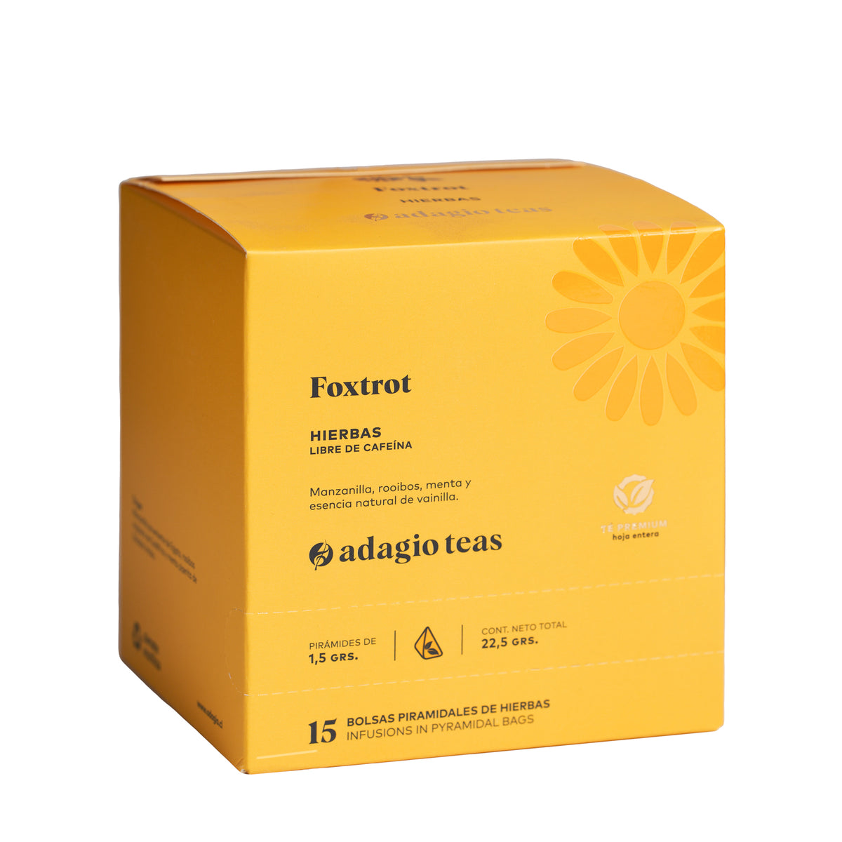 Caja 15 Teabags Foxtrot – Adagio Teas